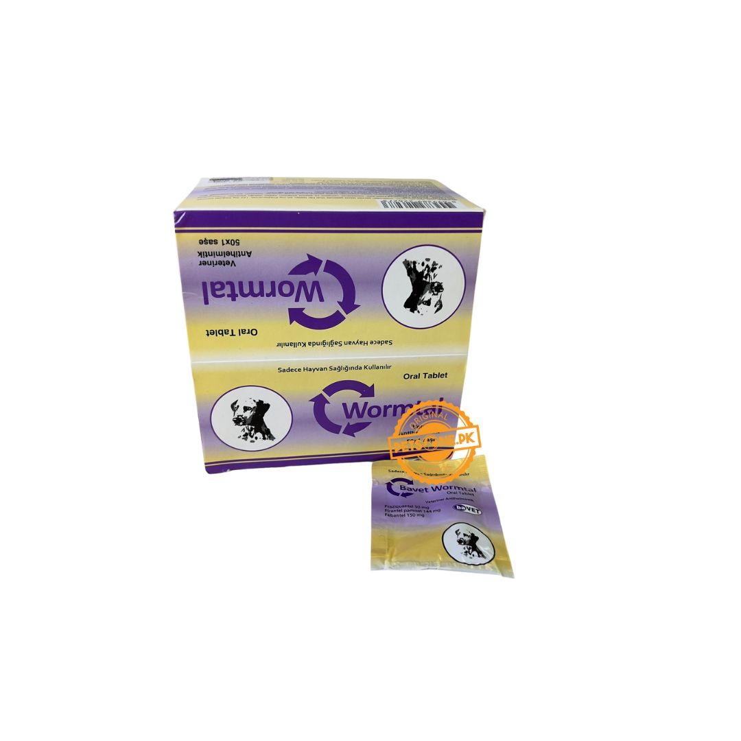 Bavet Wormtal Deworming Tablet For Dogs (1 Tablet) - PetsOne.pk