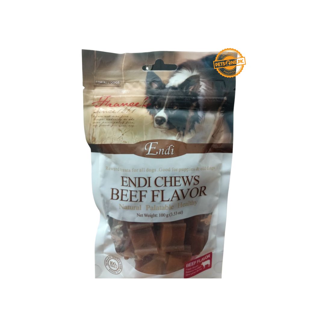 Endi Chews Beef Flavor Dual Dental Stick - PetsOne.pk