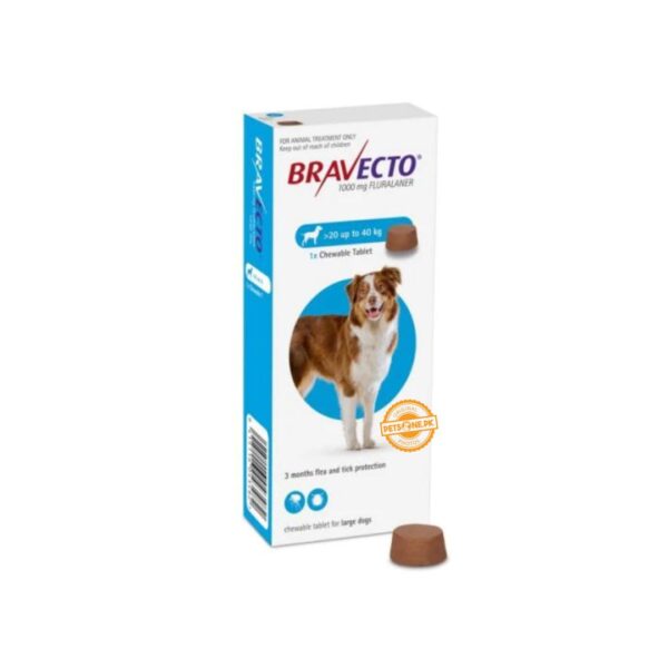 Bravecto Tablet for Large Dogs / 20KG to 40 KG - PetsOne.pk