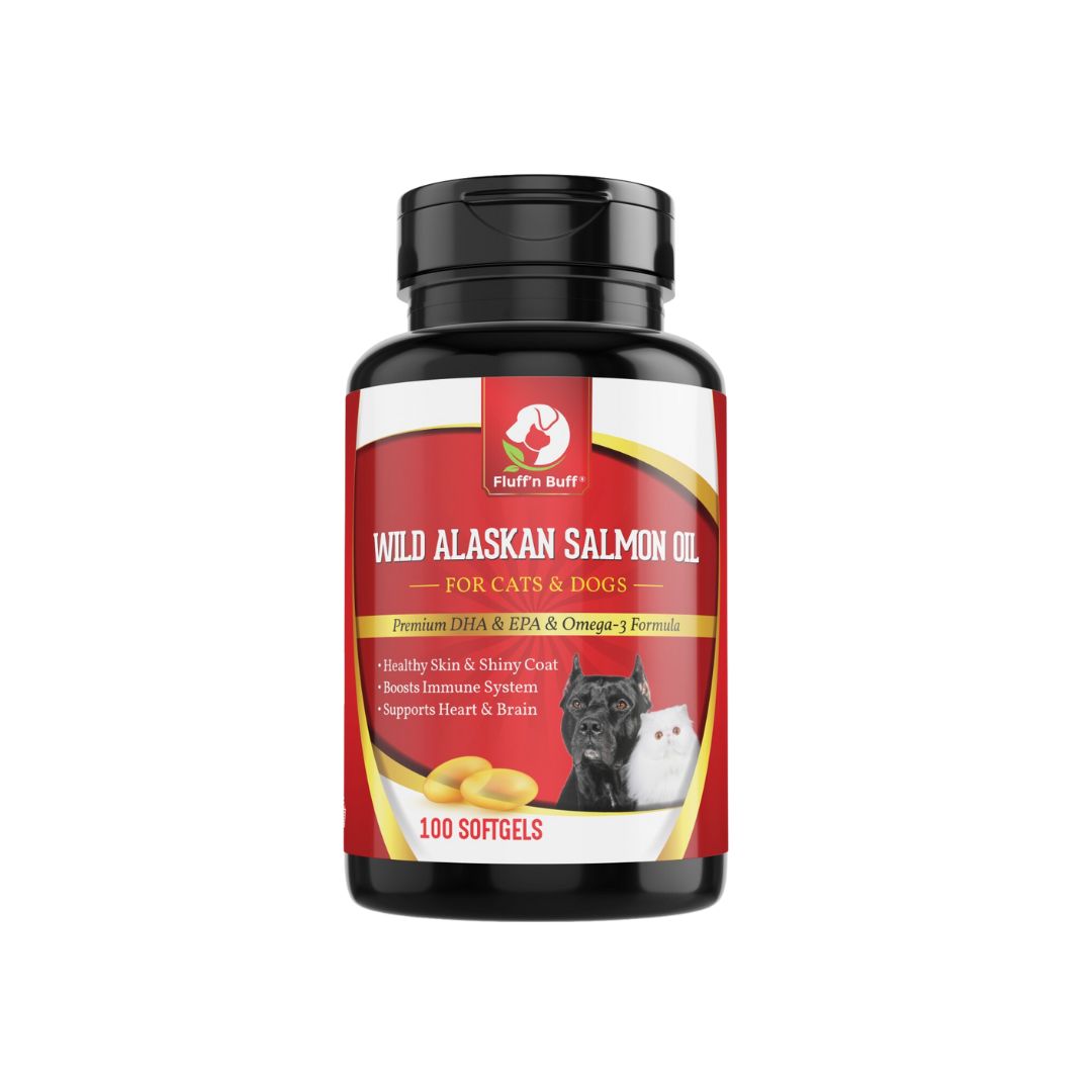 Fluff n Buff Wild Alaskan Salmon Oil Soft gels Supplement – 100 Gram ...