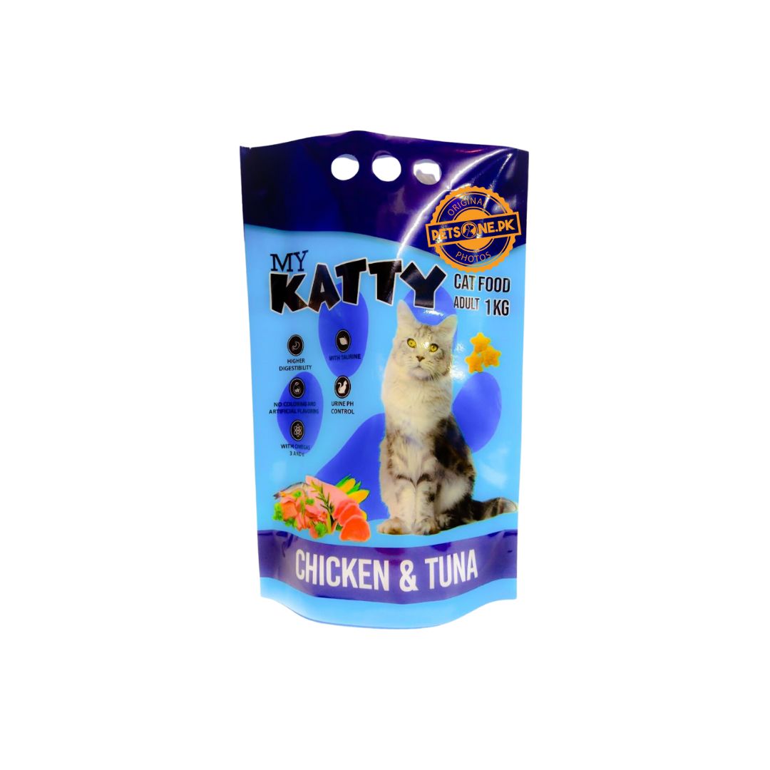My Katty Adult Cat Food – Chicken And Tuna – 1 KG - PetsOne.pk
