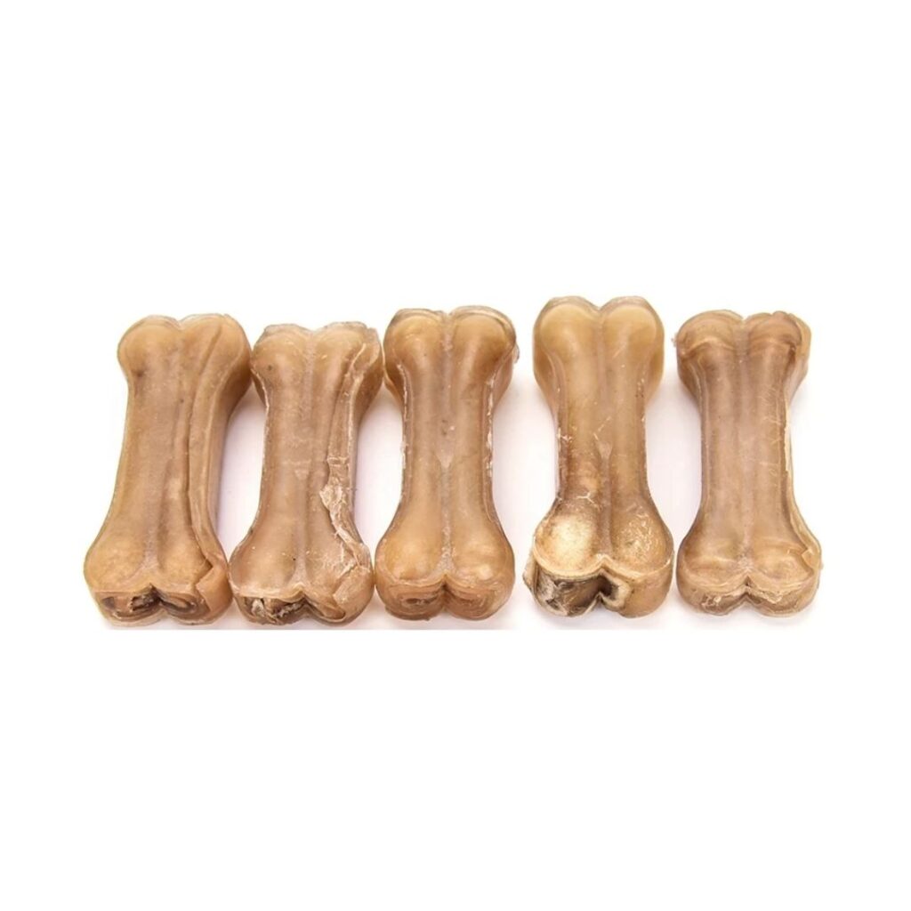 Raw Hide Bones For Dogs – 5 In 1 Pack - PetsOne.pk