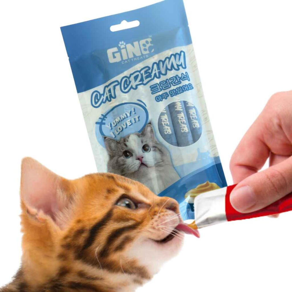 Gino Creamy Lickable Treats For Cat – 75 Gram - PetsOne.pk