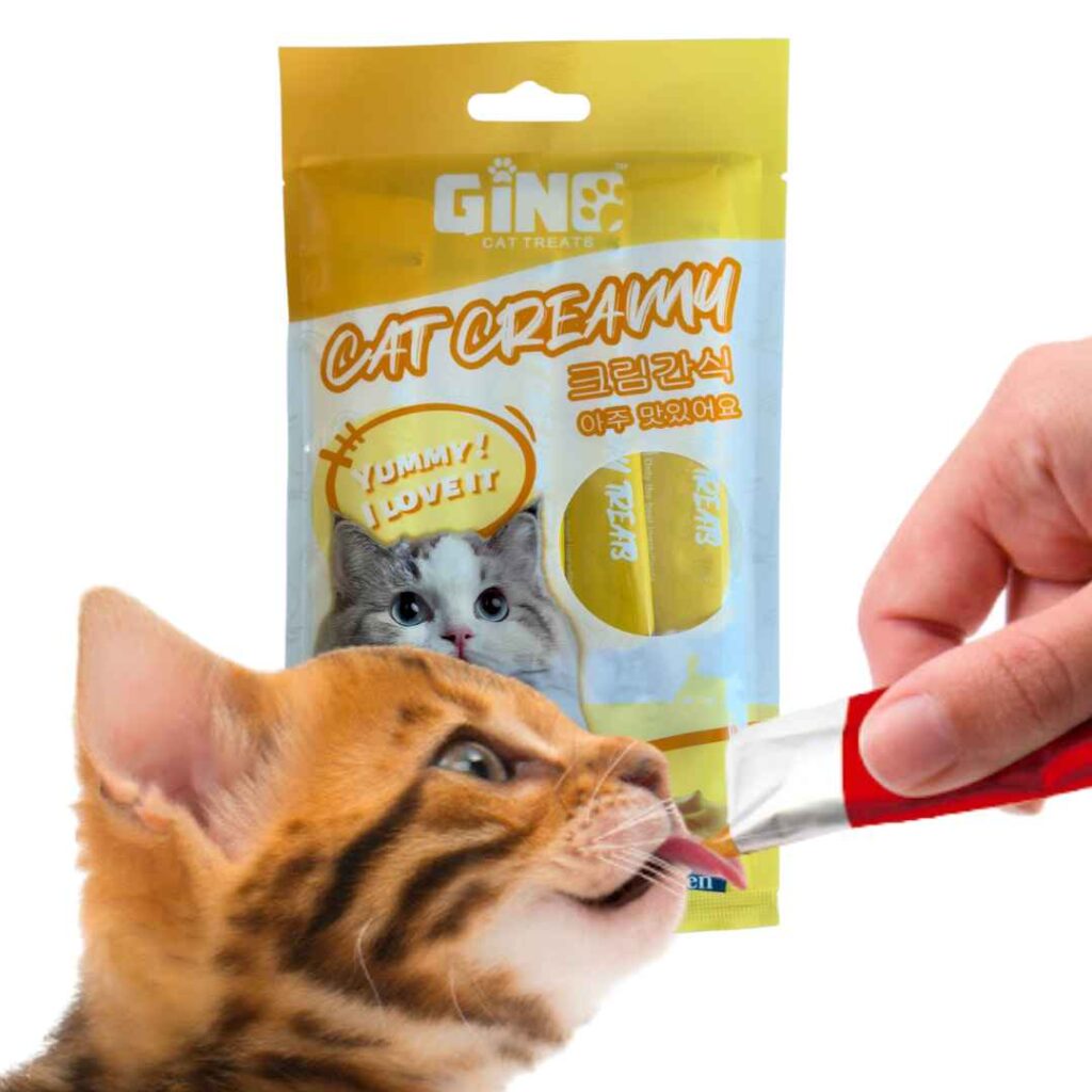 Gino Creamy Lickable Treats For Cat – 75 Gram - PetsOne.pk