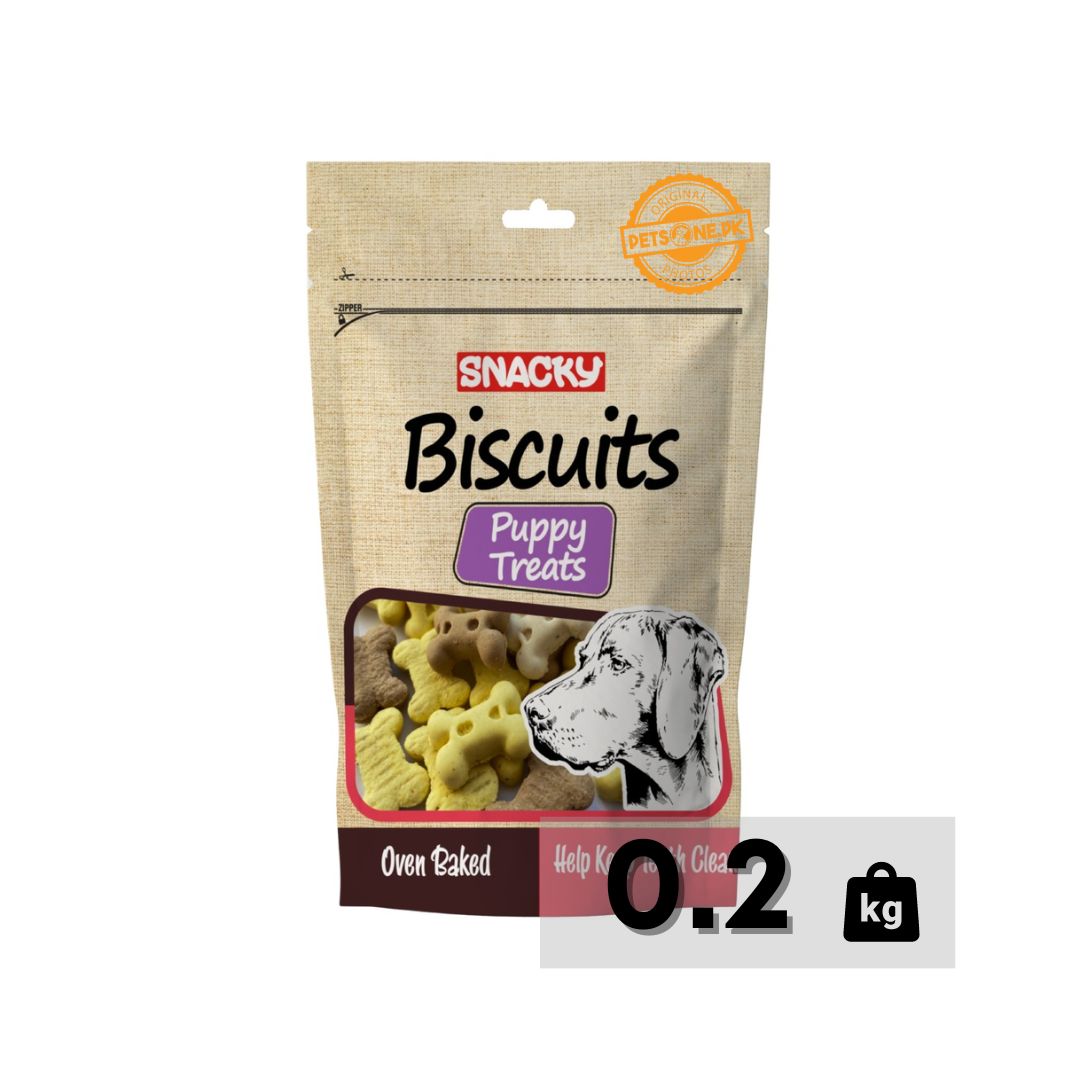 Jungle Snacky Biscuits Oven Baked Puppy Treats – 200 Grams - PetsOne.pk