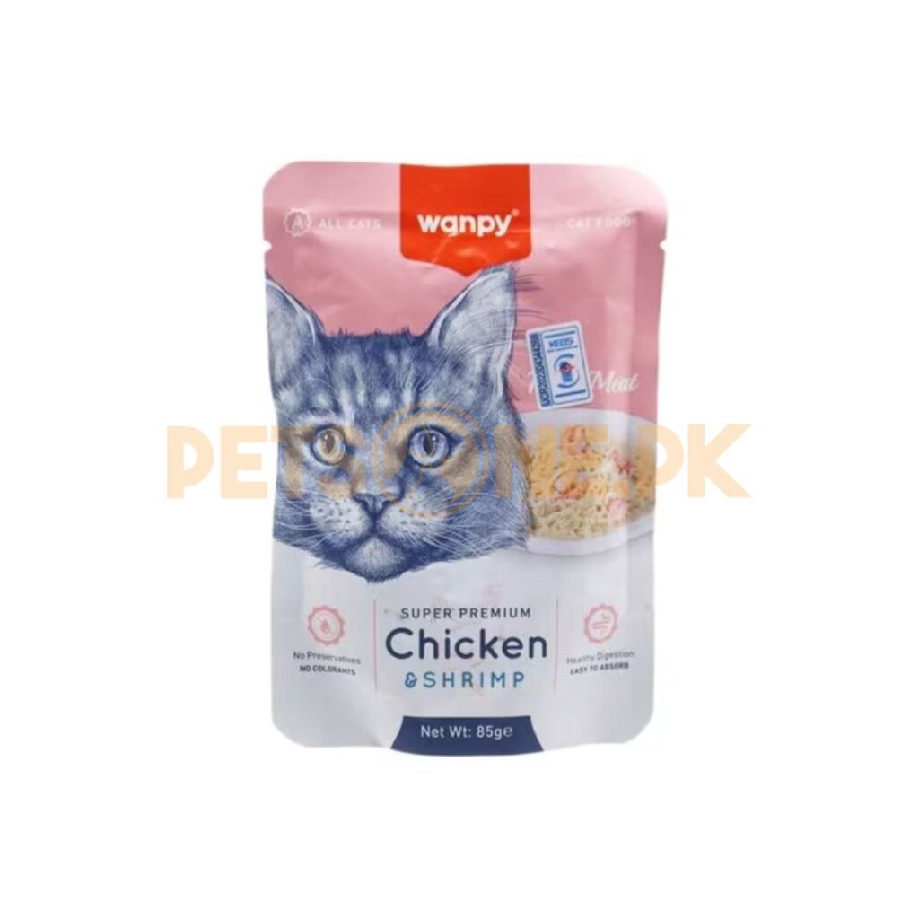 Wanpy Super Premium Chicken And Shrimp Wet Cat Food – 85 GRAMS - PetsOne.pk