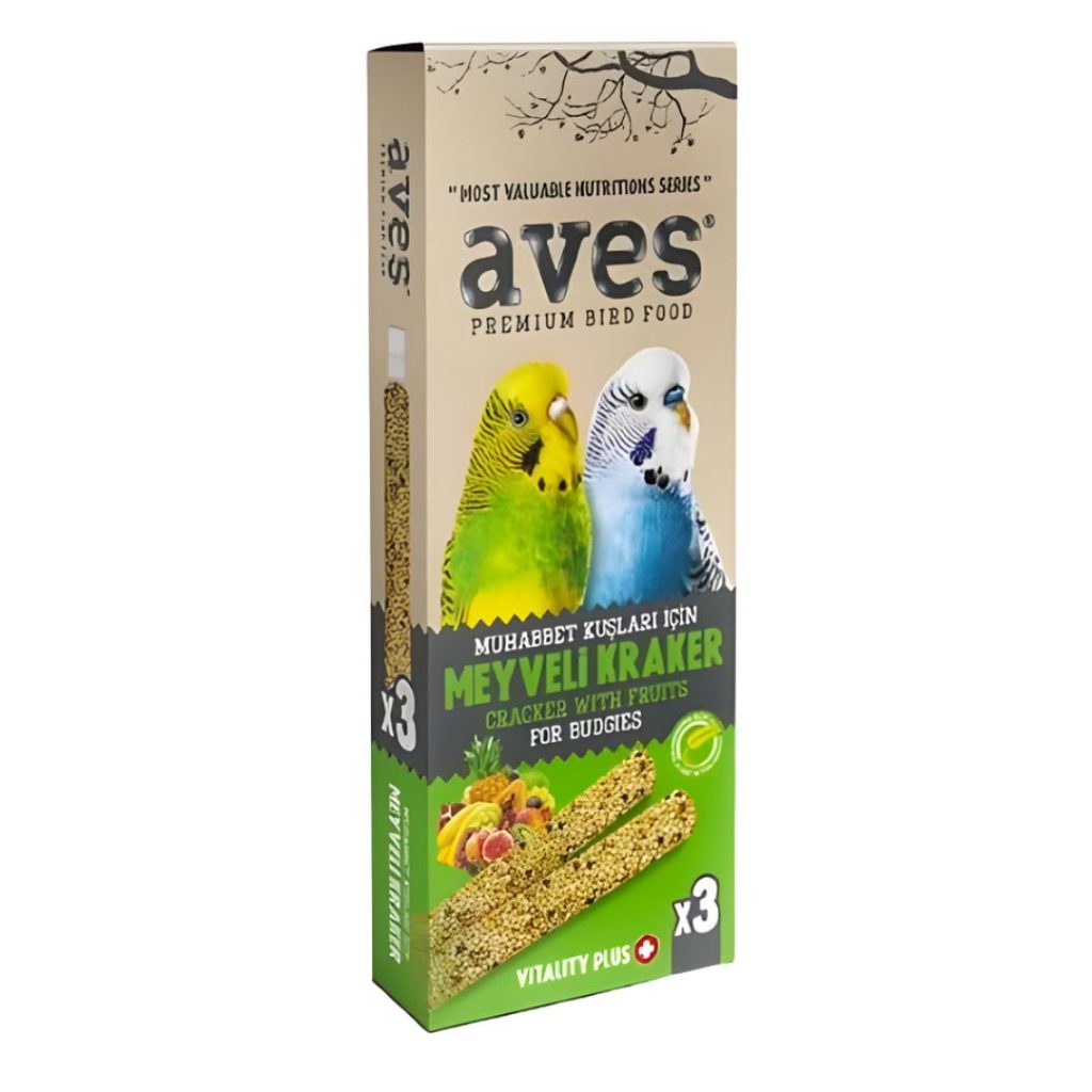 Aves Premium Bird Food For Budgies- Cracker With Fruits (3 sticks ...