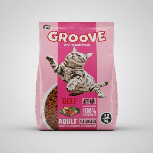 Groove Adult Cat Food Beef – All Life Stages Cat Food - PetsOne.pk